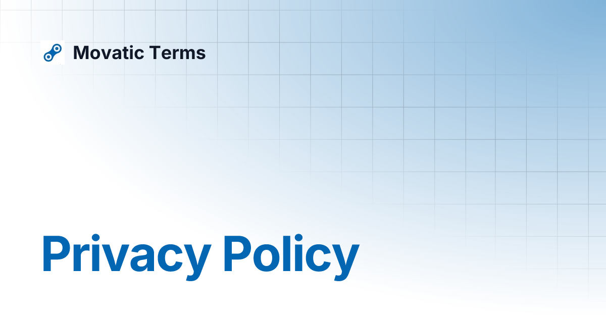 Privacy Policy | Movatic Terms